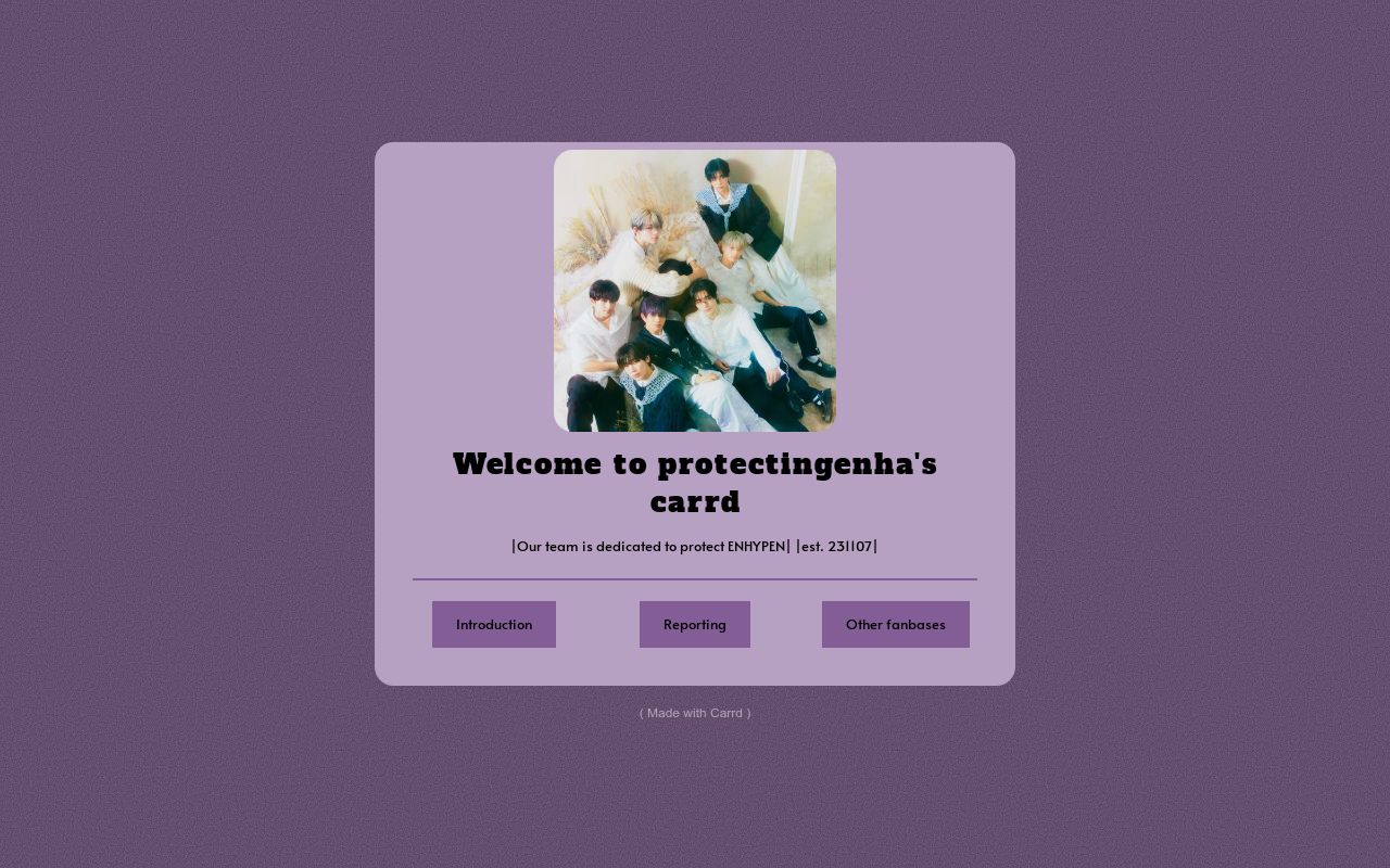 Protectingenha's carrd